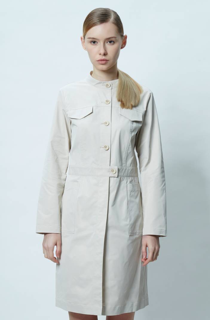 POLYESTER BUTTON-UP DRESS – LU LU CHEUNG